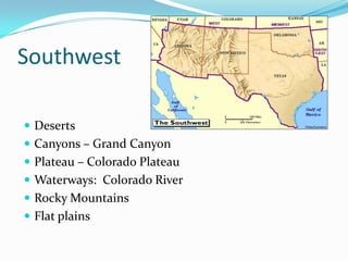 Southwest Region Landforms