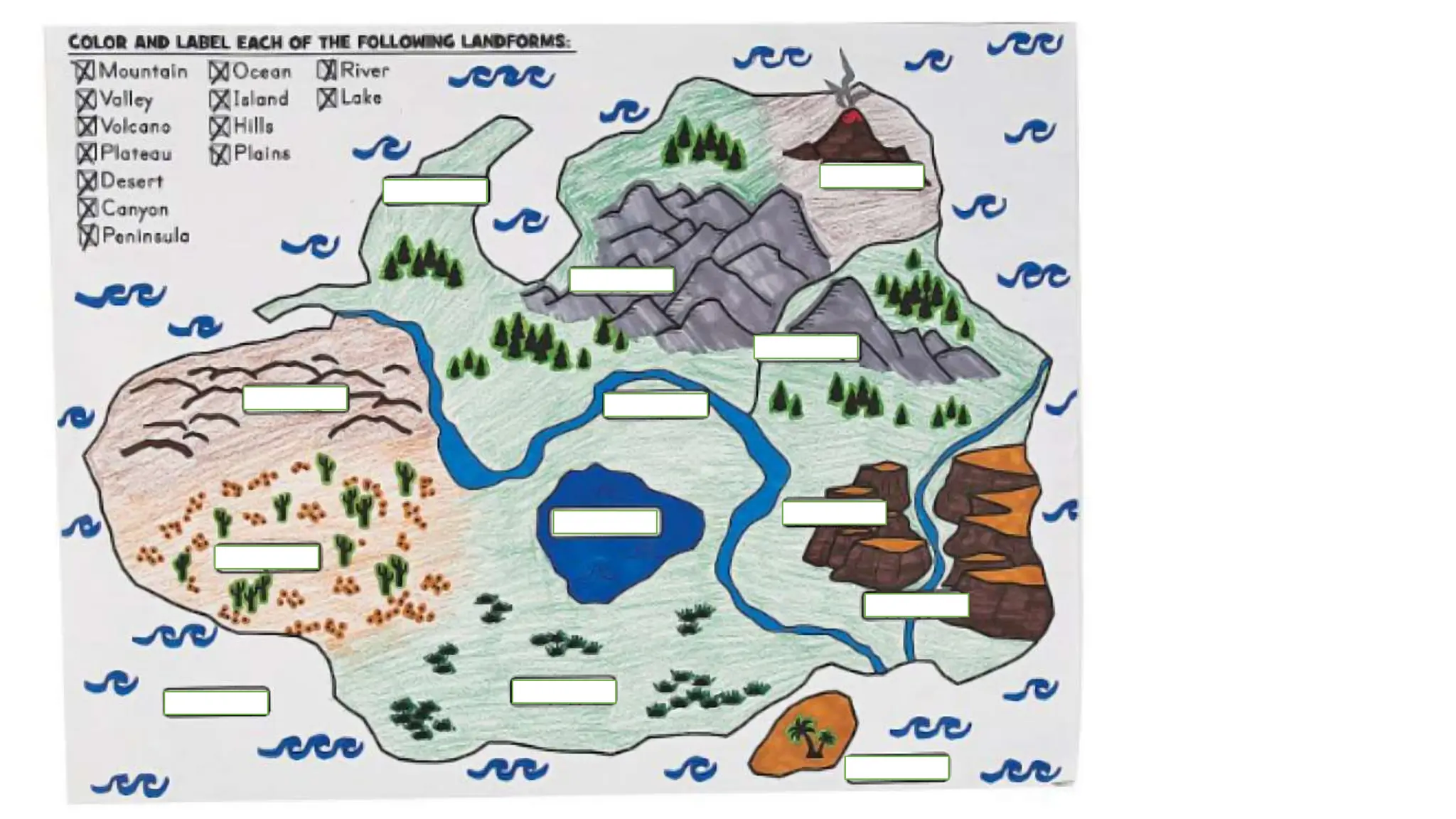 landforms color exercise.ppt