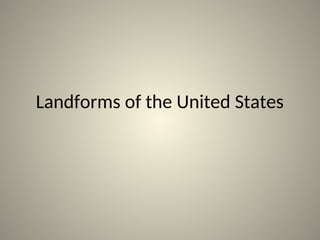 Landforms Notes Power point for teachers | PPT