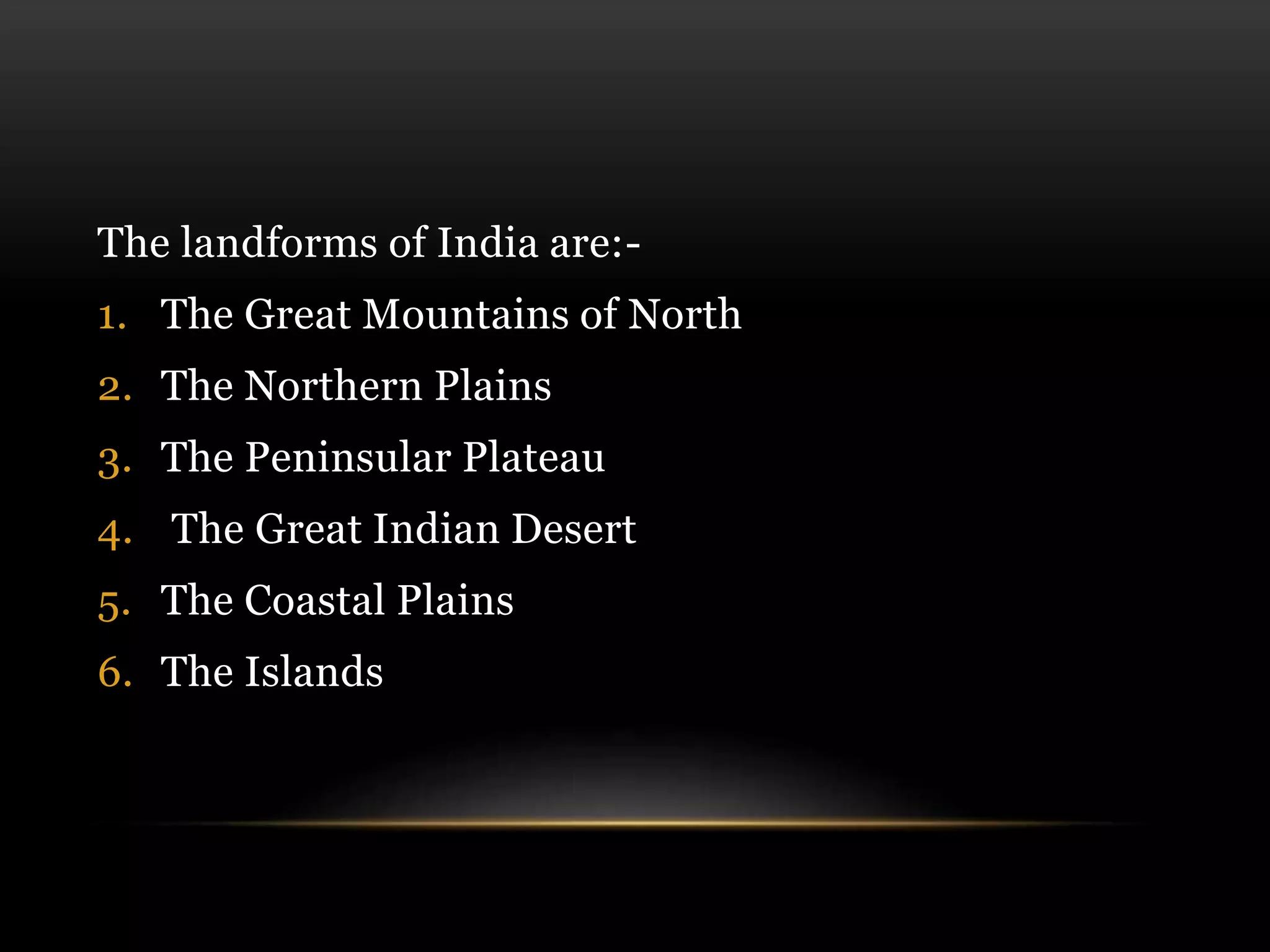 Landforms of india by kvsmsourish | PPTX