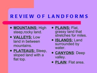 Landforms ppt | PPT