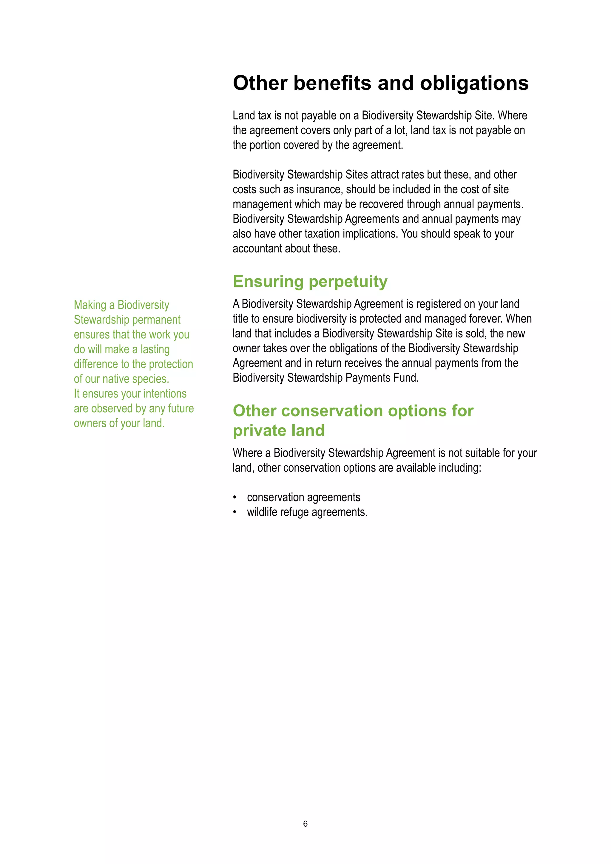 Biodiversity Stewardship agreement for Landholders | PDF