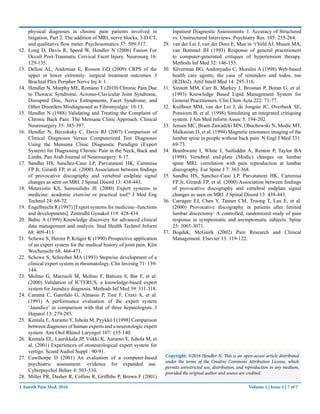 Diagnoses from an on-line expert system for chronic pain confirmed by intra-operative findings | PDF