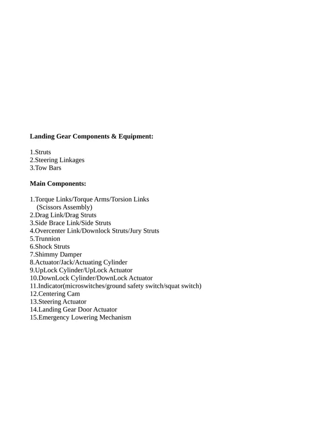 Landing gear | PDF