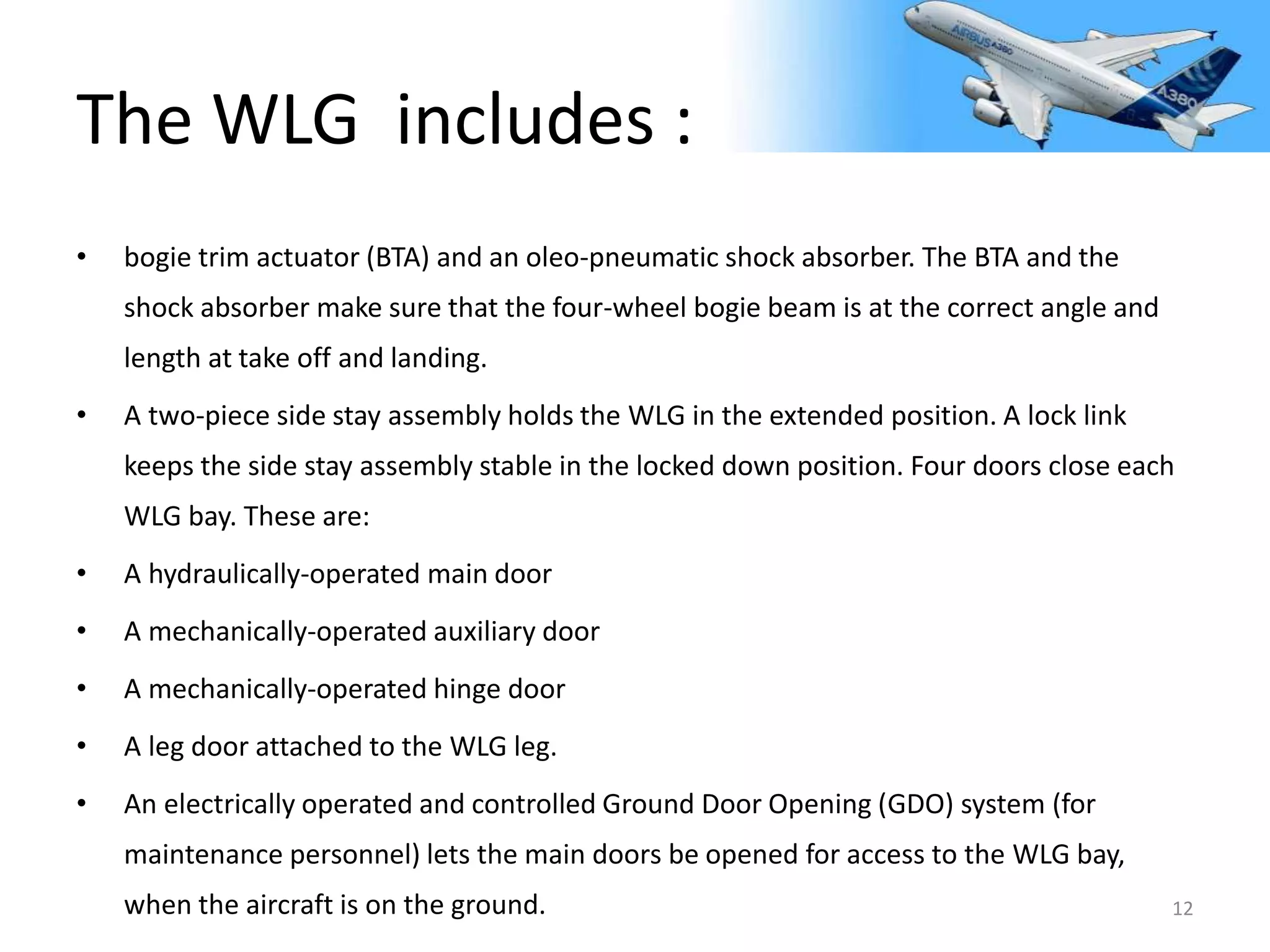 Landing gear system of the Airbus A 380 | PPTX