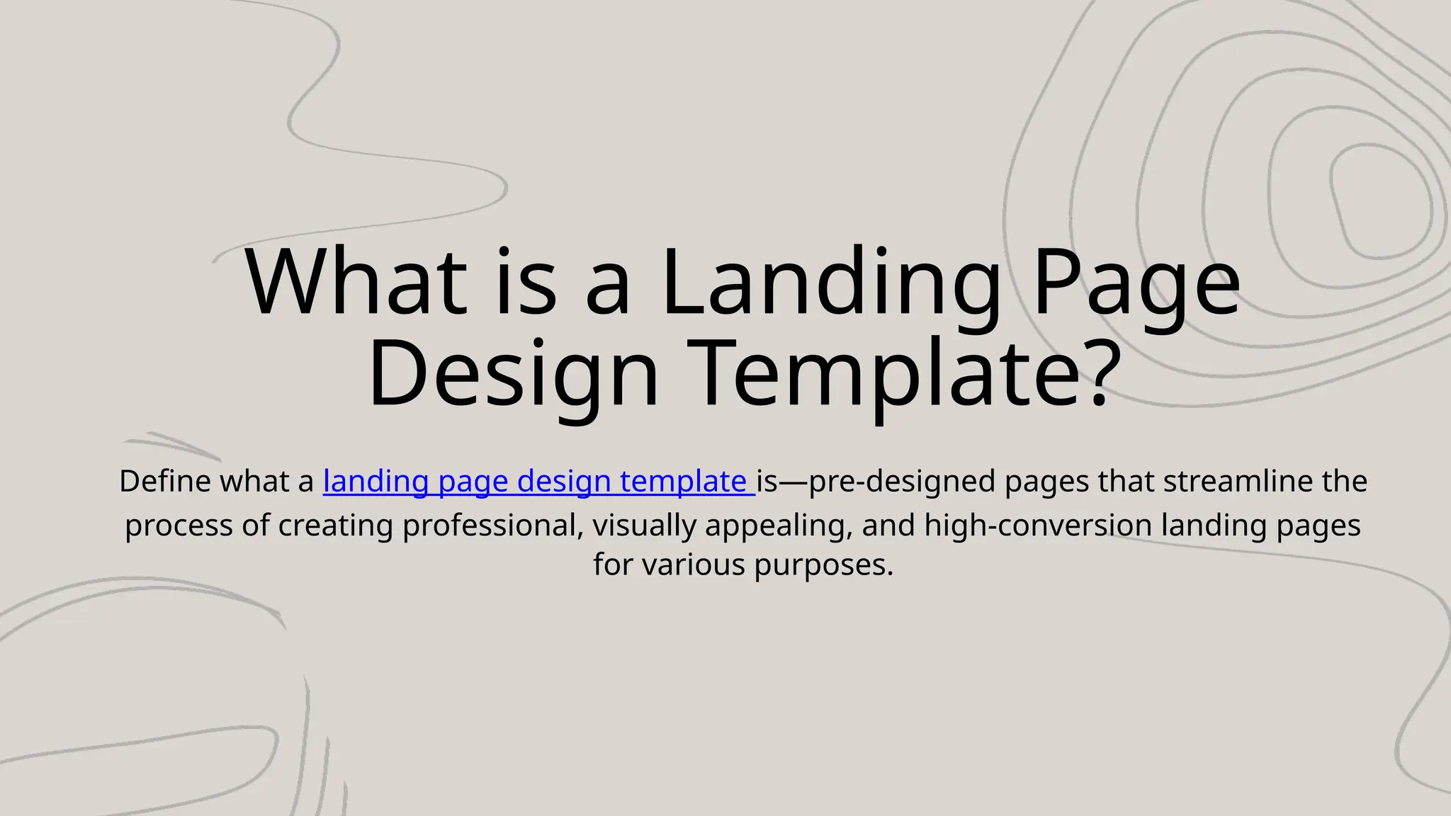 Create Impact with Visually Striking Landing Page Design Templates | PPTX