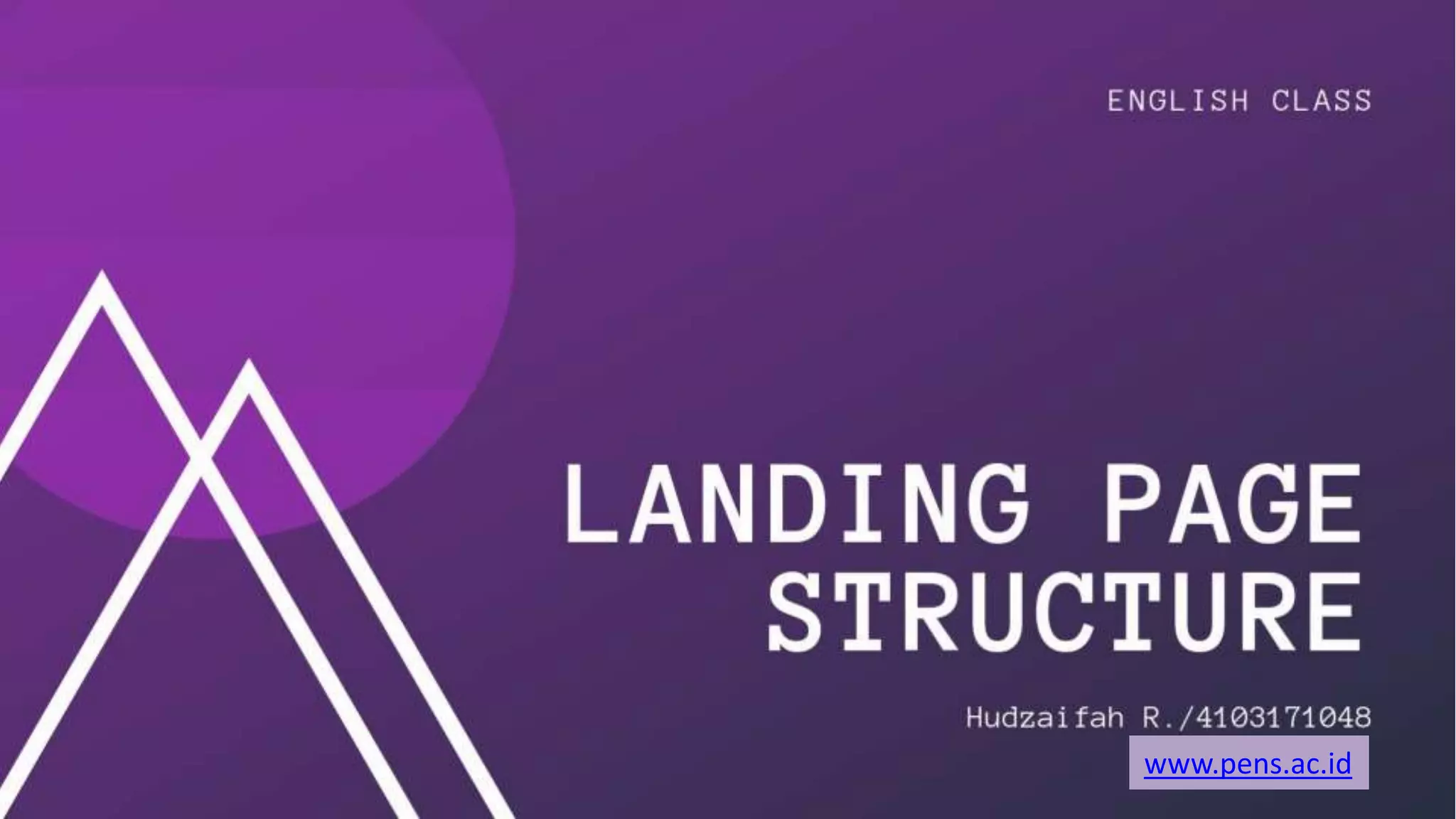 Landing page structure | PPT