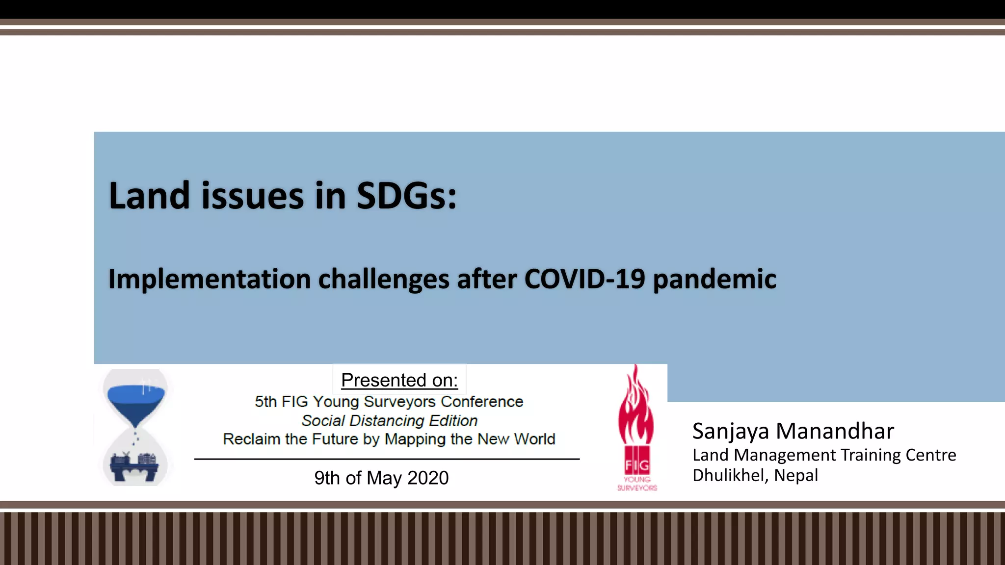 Land issues in SDGs Implementation challenges after COVID-19 pandemic | PPT