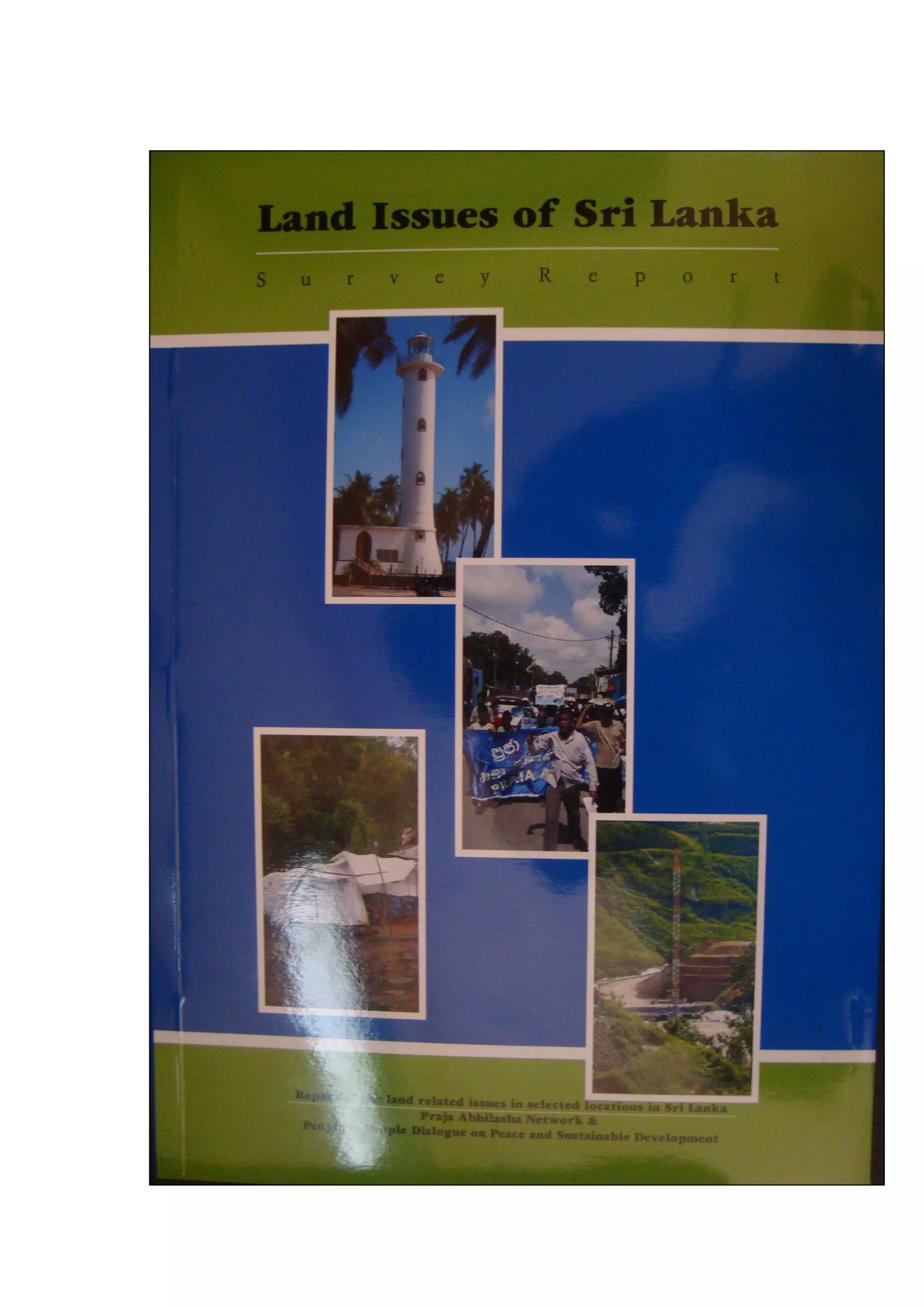 Land Issues of Sri Lanka Servey Report | PDF