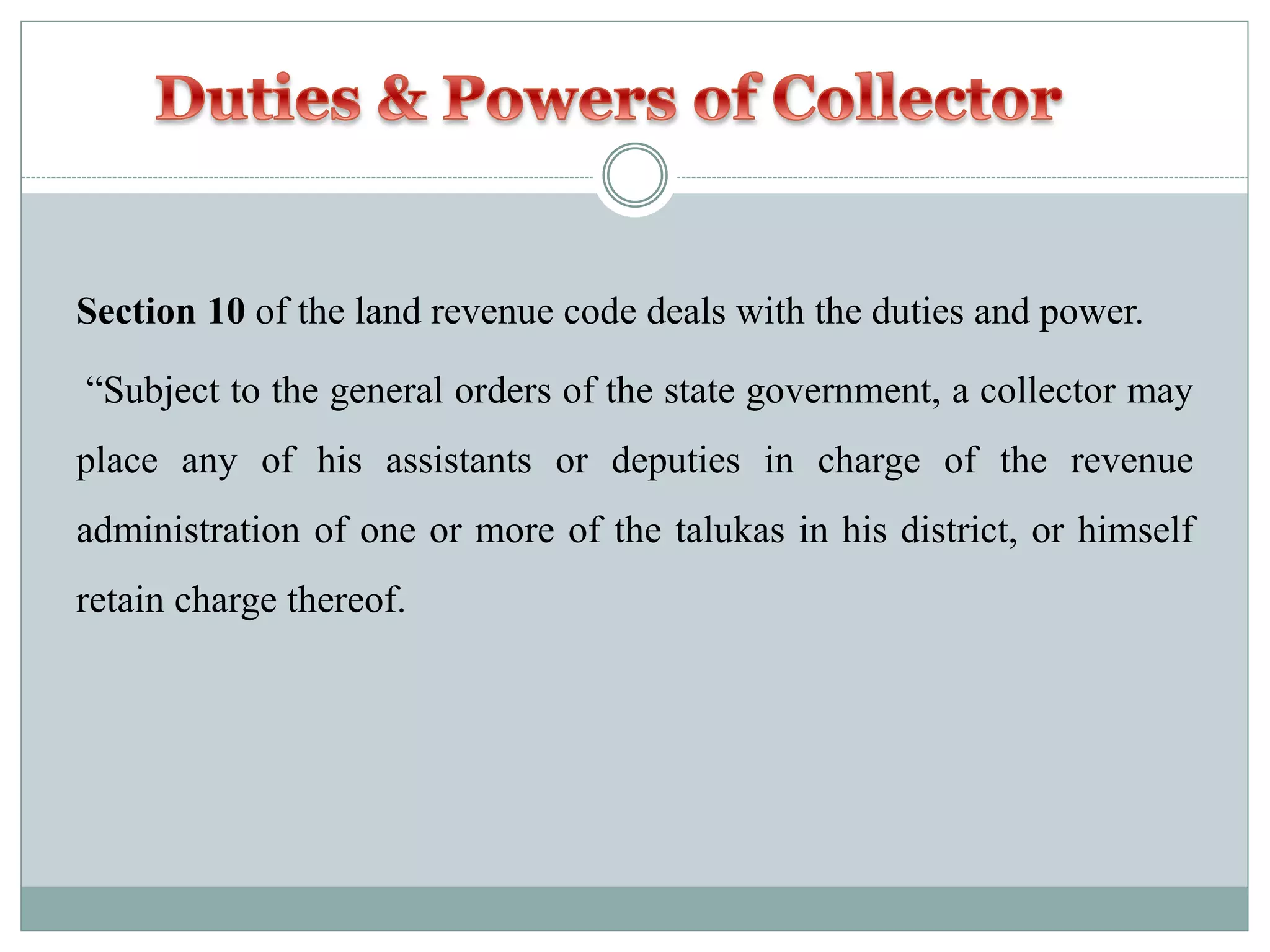 Constitution & Powers of Revenue Officer | PPTX