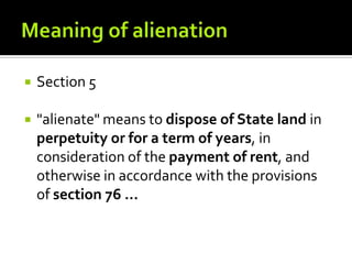 Land law 1 alienation 2014 | PPTX