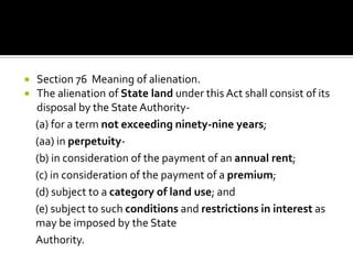 Land law 1 alienation 2014 | PPTX
