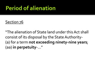 Land law 1 alienation 2014 | PPTX