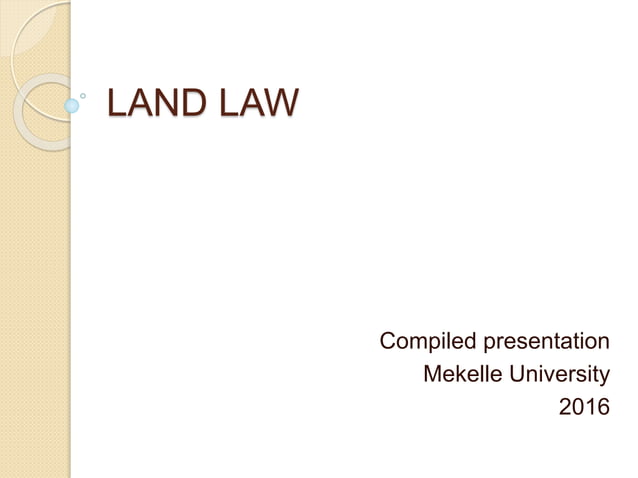 Land law [all slides for studentsj] | PPTX