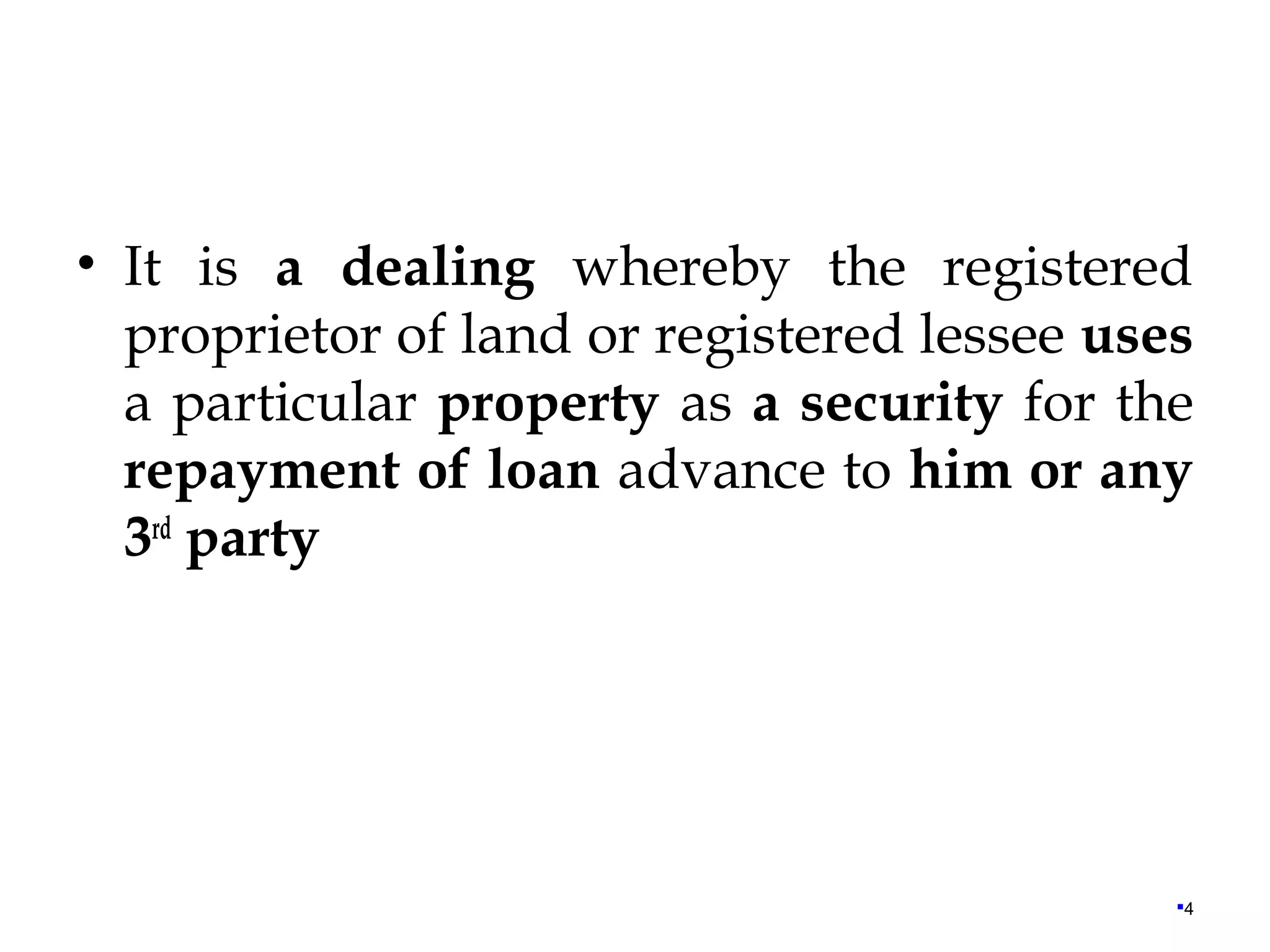 Land law ii (charge general) | PPT