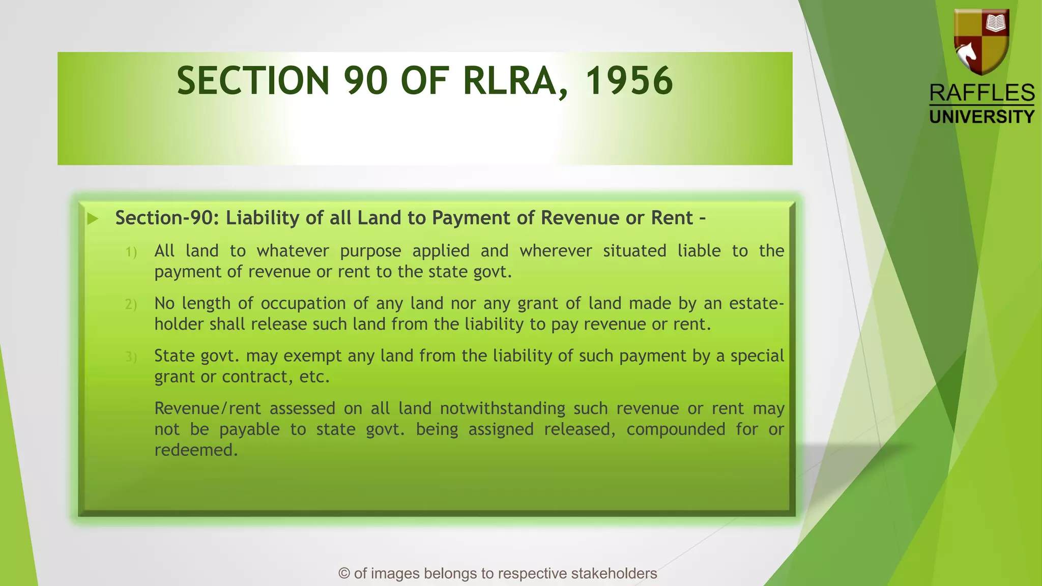 Section 88 to 105 of Rajasthan Land Revenue Act | PPTX