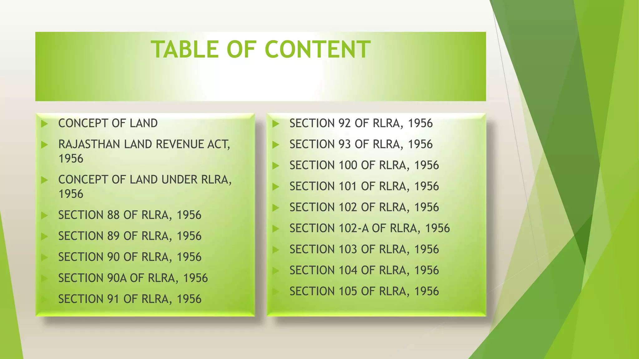 Section 88 to 105 of Rajasthan Land Revenue Act | PPTX