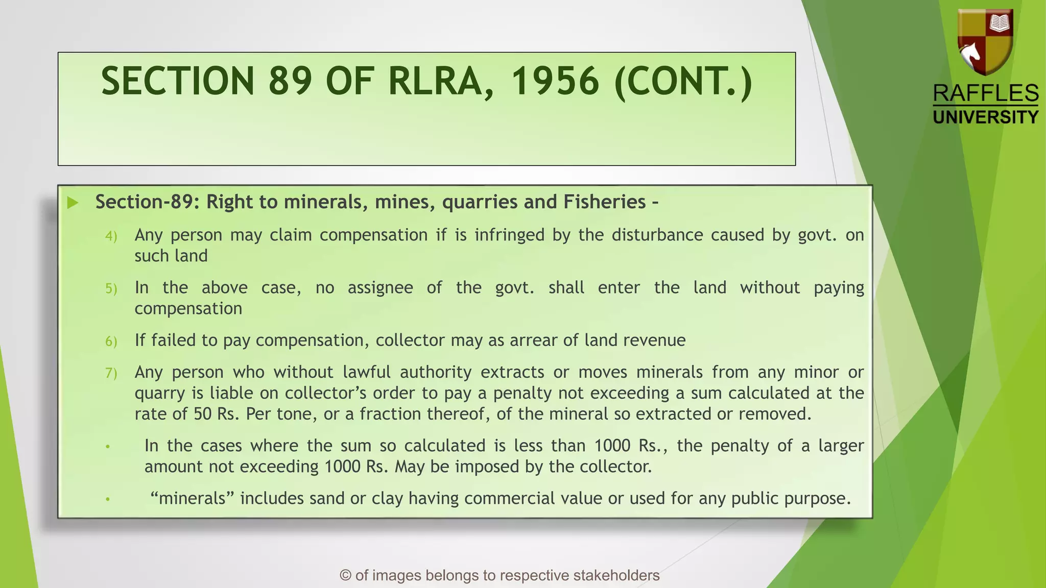 Section 88 to 105 of Rajasthan Land Revenue Act | PPTX