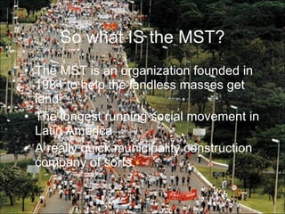 Landless workers movement in brazil | PPT
