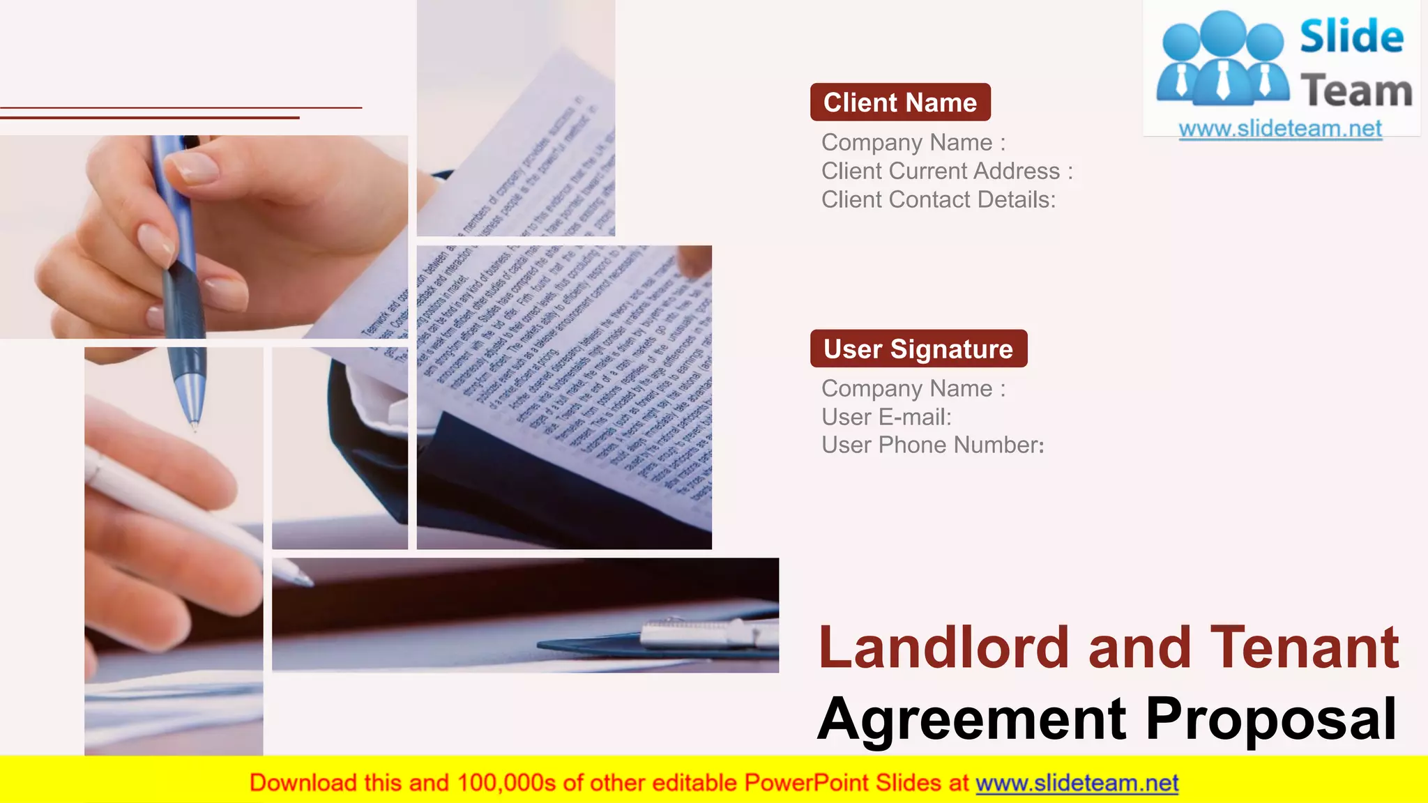 Land Lord And Tenant Agreement Proposal PowerPoint Presentation Slides ...