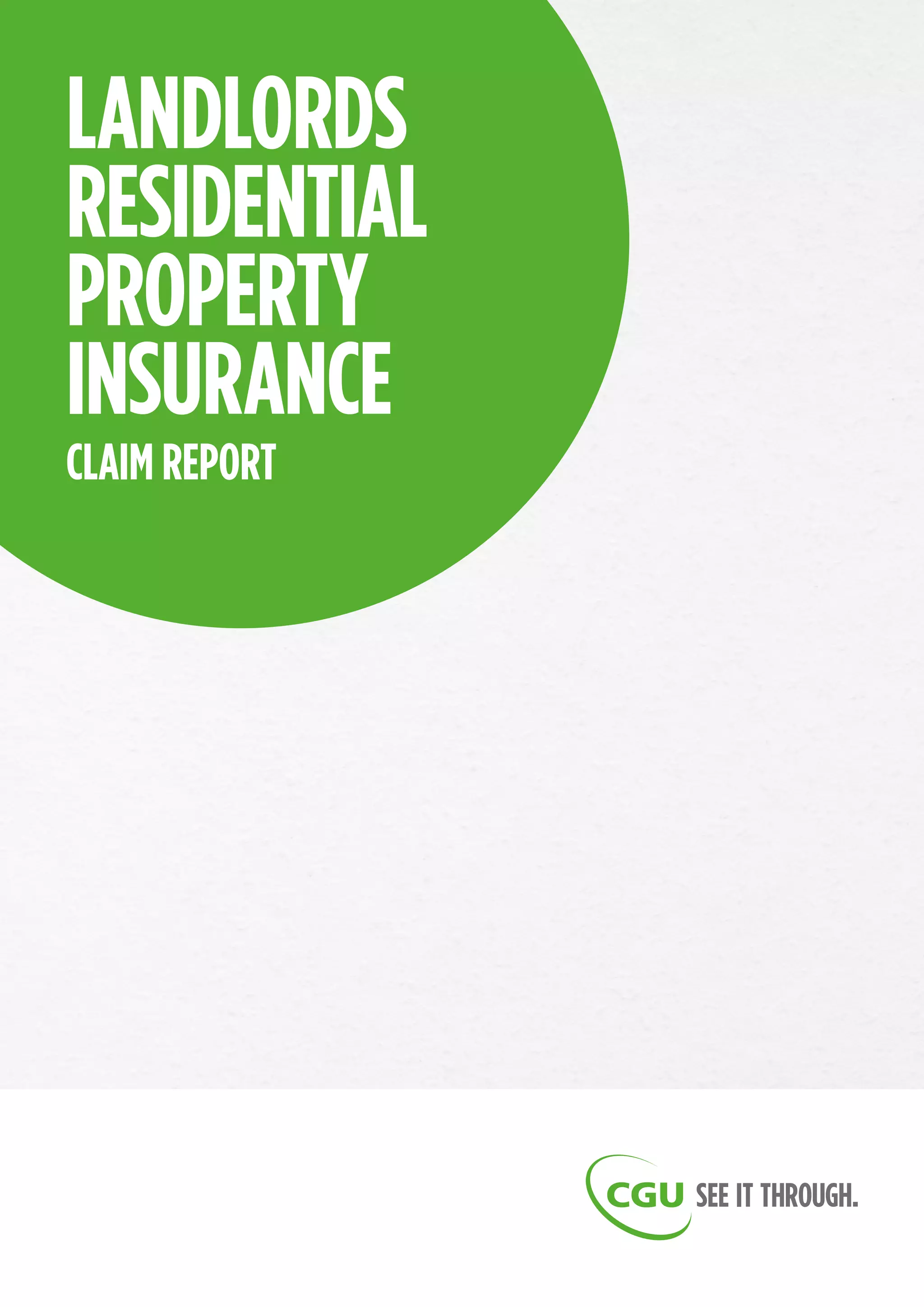 CGU Landlords Claim Form | PDF