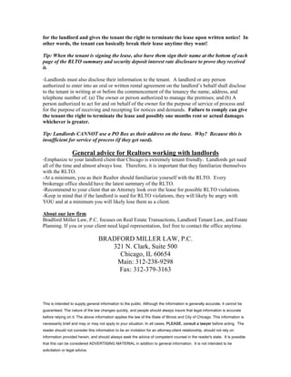 Landlord Tenant Law Handout | PDF