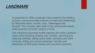 LAND MARK CARS | PPT