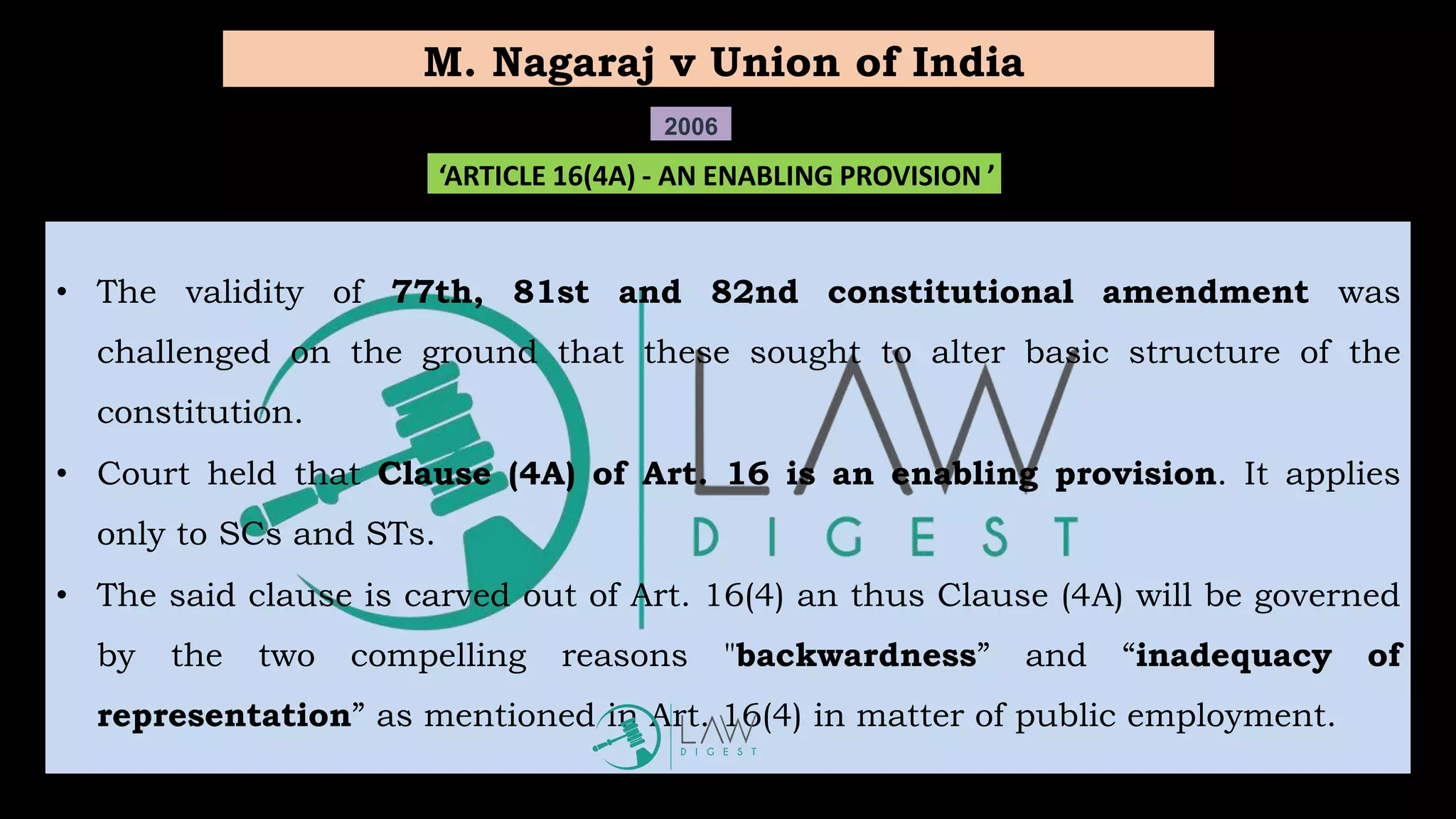 Landmark cases on Constitution | PPTX
