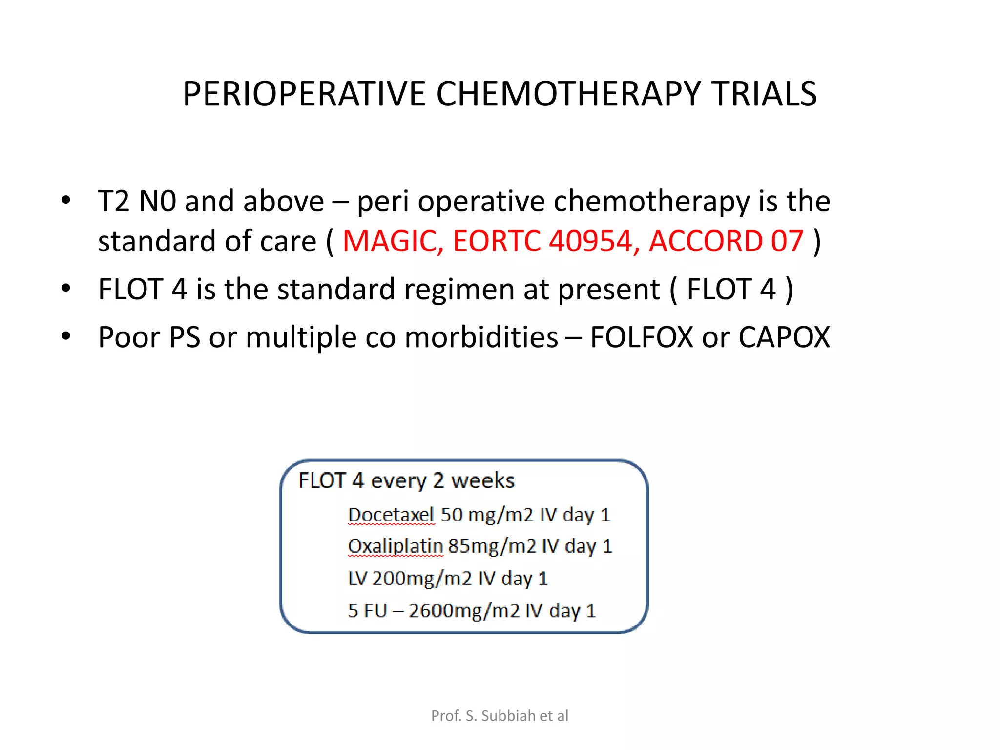 LANDMARK CHEMOTHERAPY AND RADIATION TRIALS IN GASTRIC CANCER.pptx