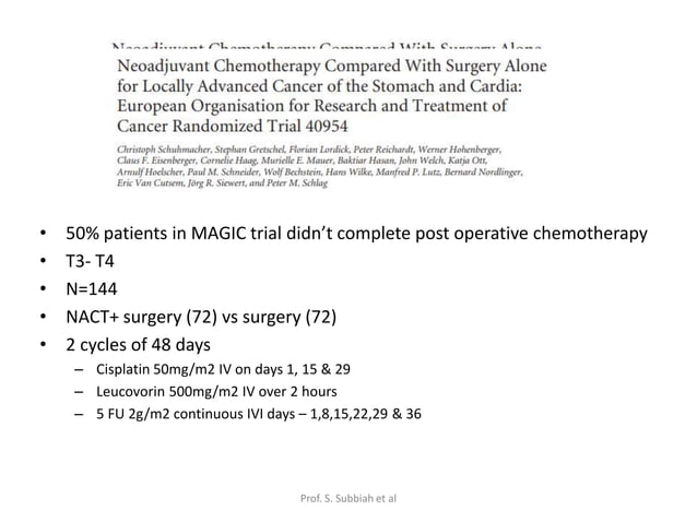 LANDMARK CHEMOTHERAPY AND RADIATION TRIALS IN GASTRIC CANCER.pptx