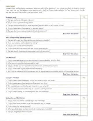 Landmark College A Guide to Assessing College Readiness | PDF