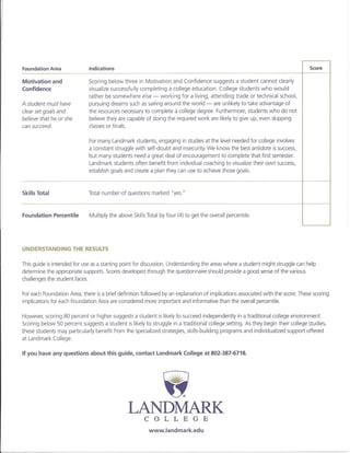 Landmark College A Guide to Assessing College Readiness | PDF