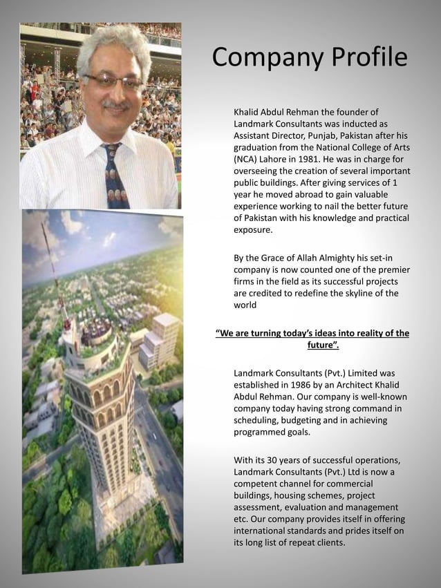 Landmark consultants company profile | PDF
