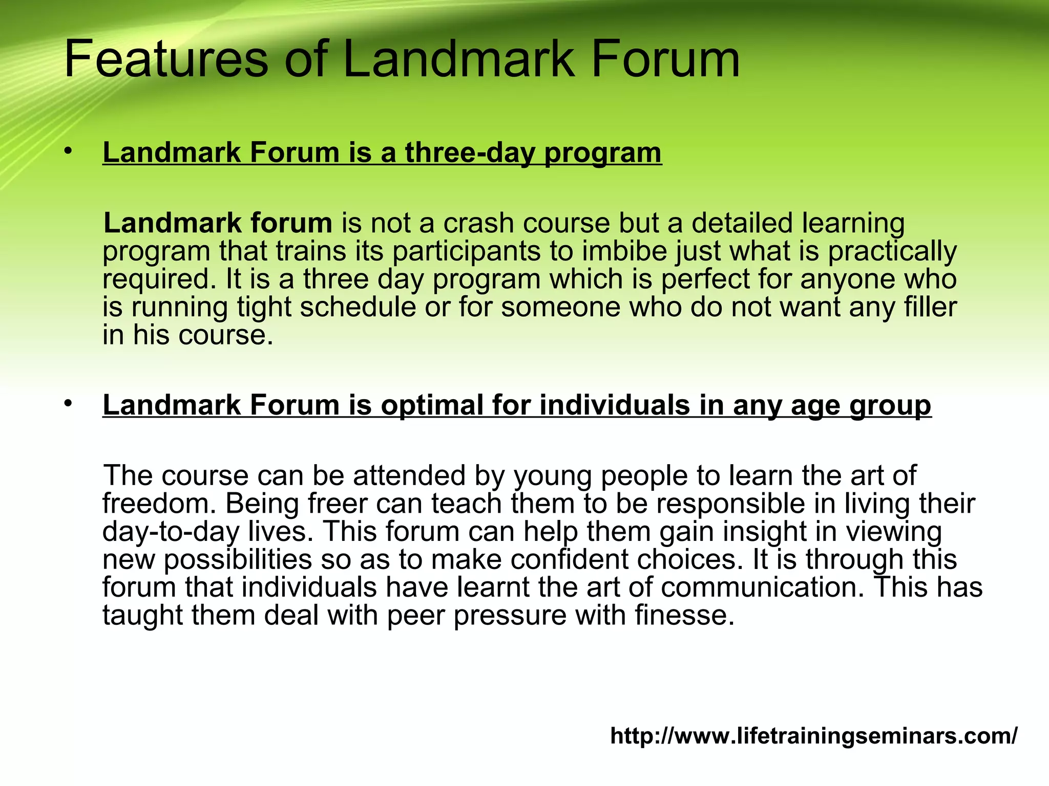 Landmark Education | PPT