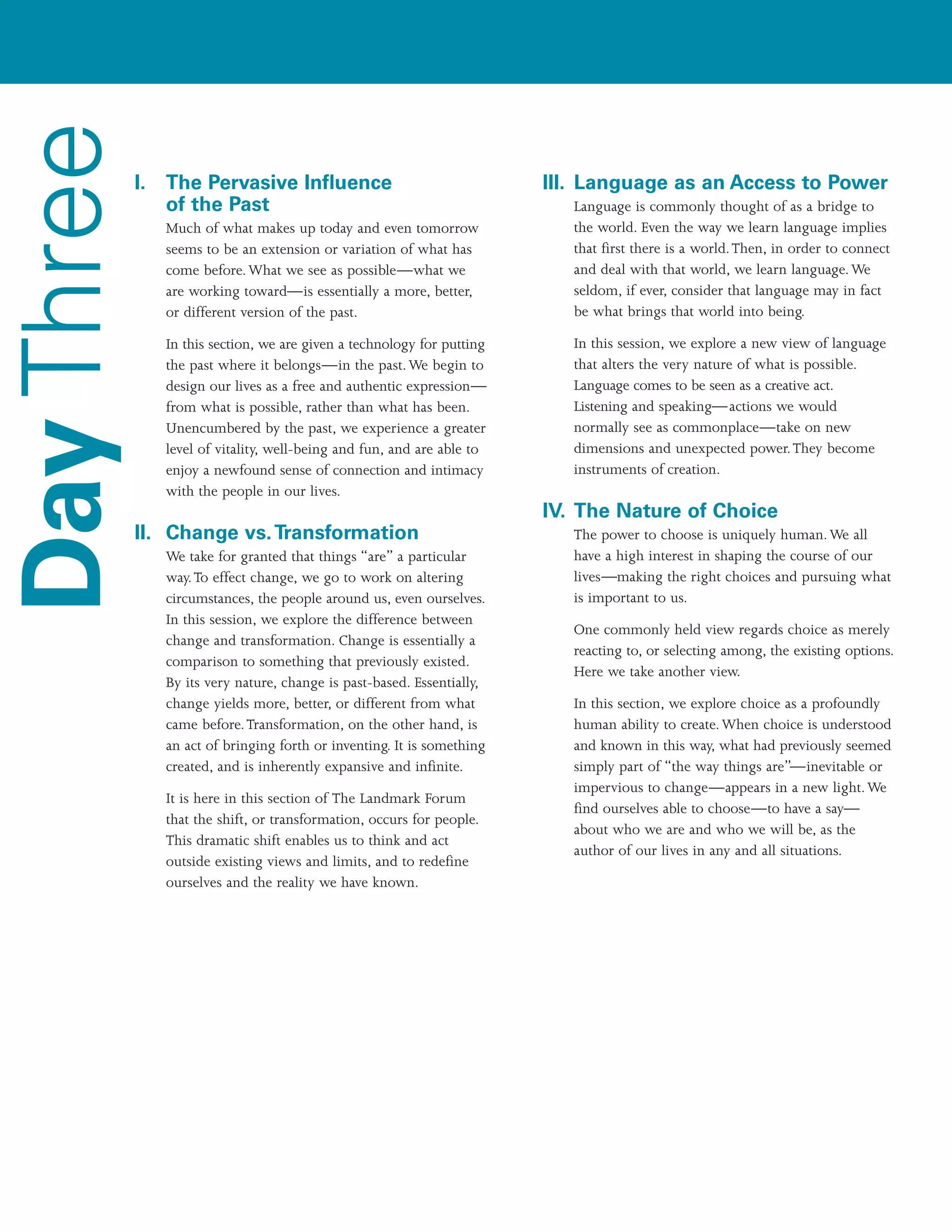 Landmark Forum Syllabus | PDF