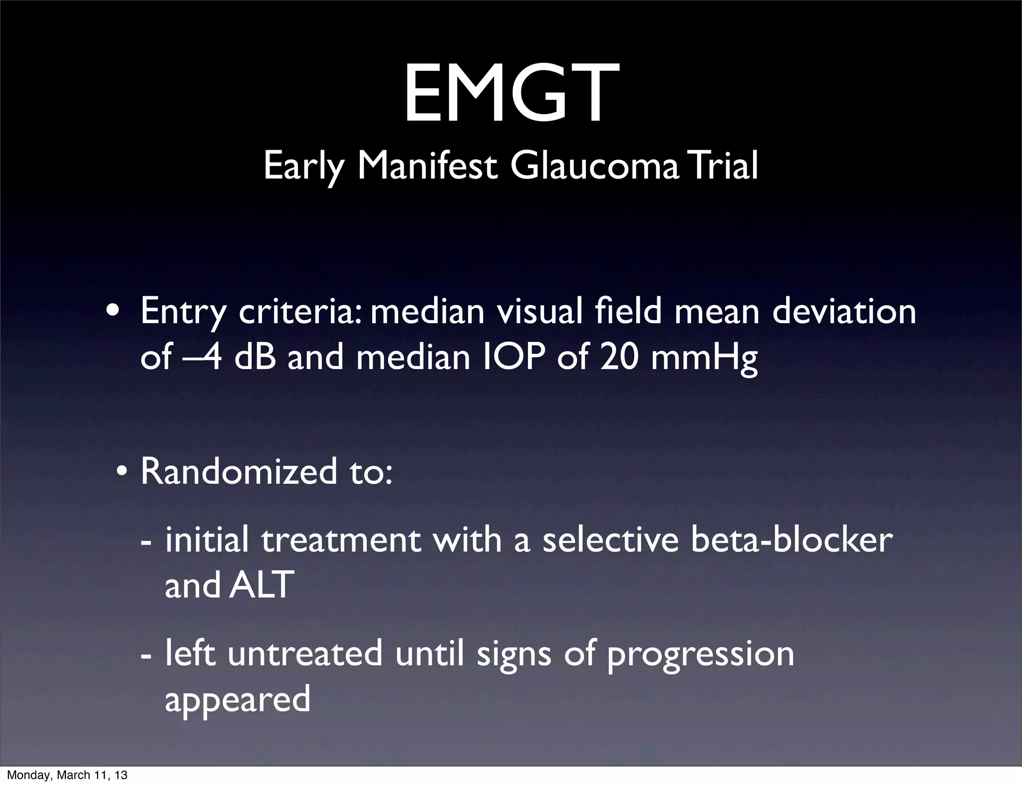Landmark glau studies | PDF