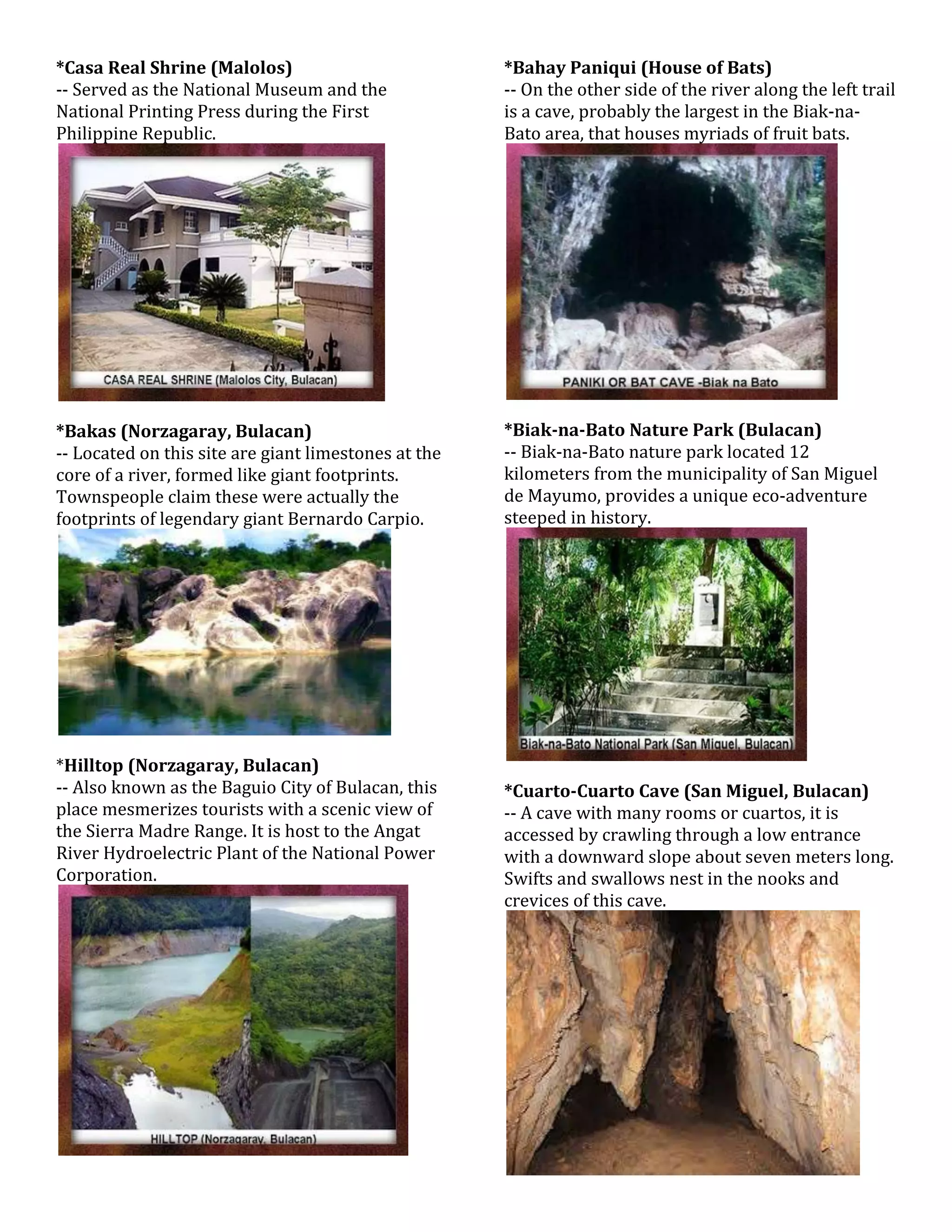 Land marks of region 3 | DOCX