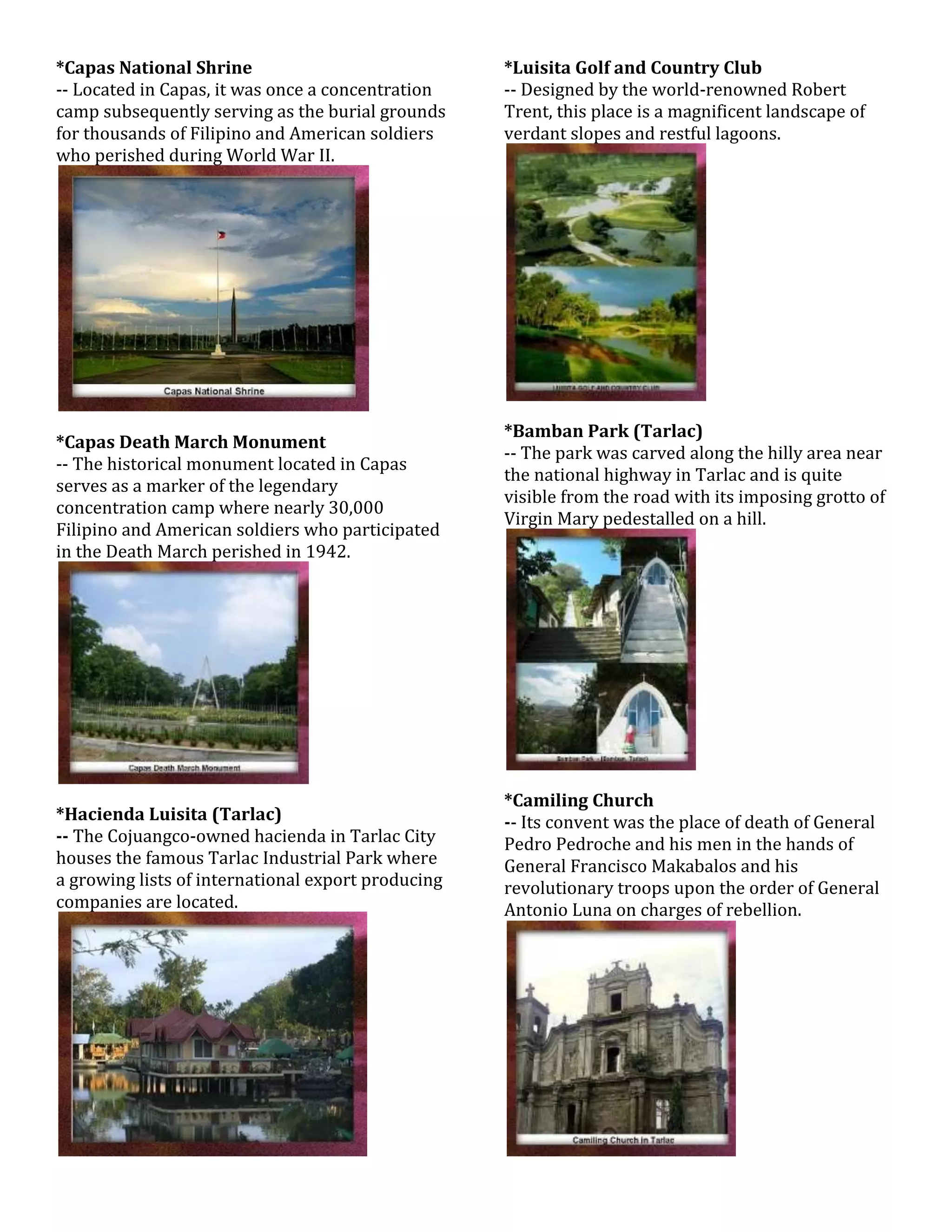 Land marks of region 3 | DOCX