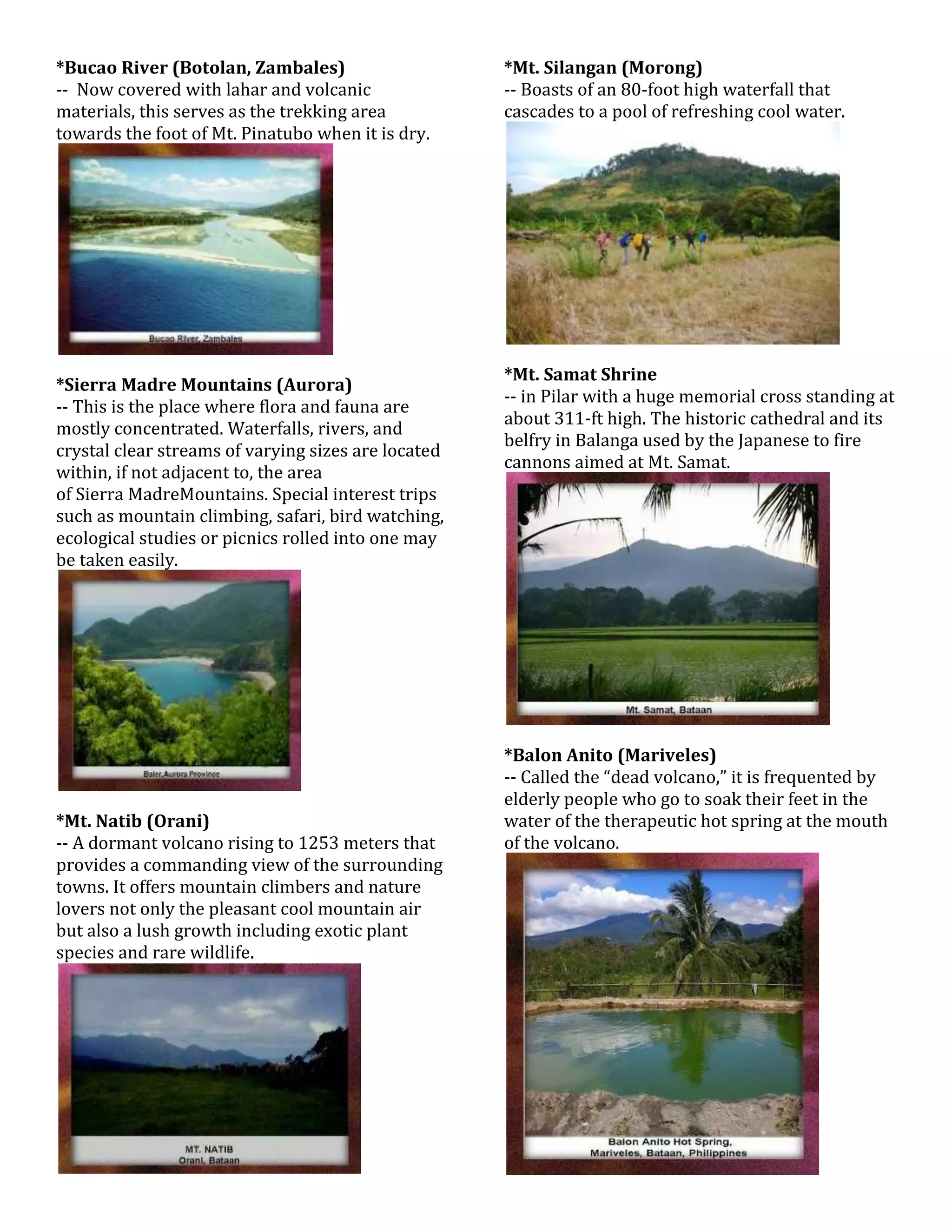 Land marks of region 3 | DOCX