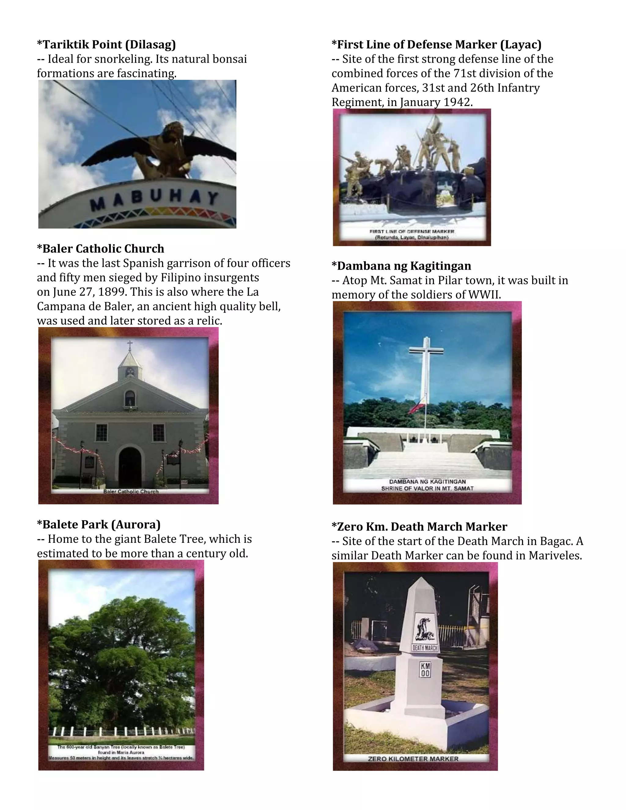 Land marks of region 3 | DOCX