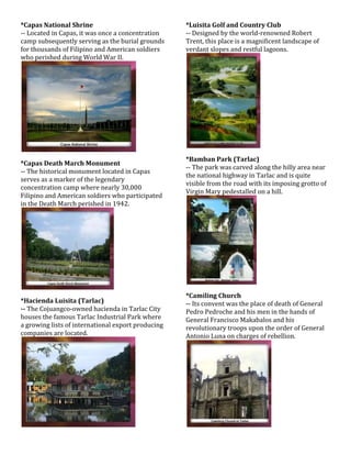 Land marks of region 3 | DOCX