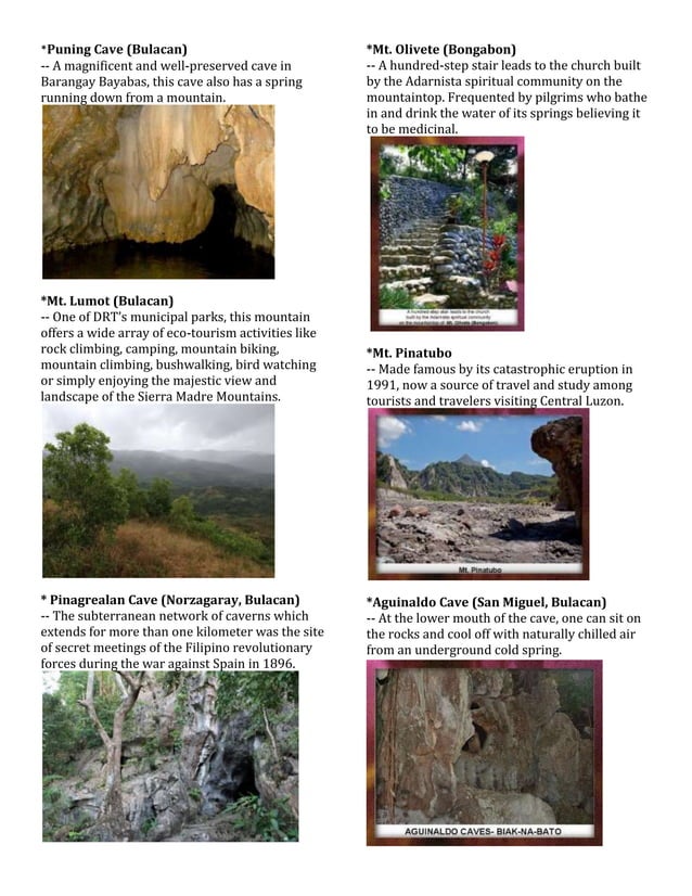 Land marks of region 3 | DOCX | South America Travel | Travel Locations