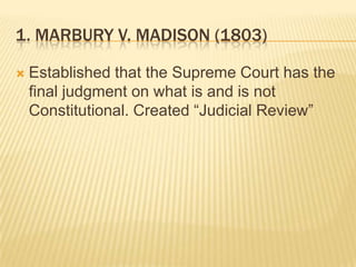Landmark Supreme Court Desicions | PPT