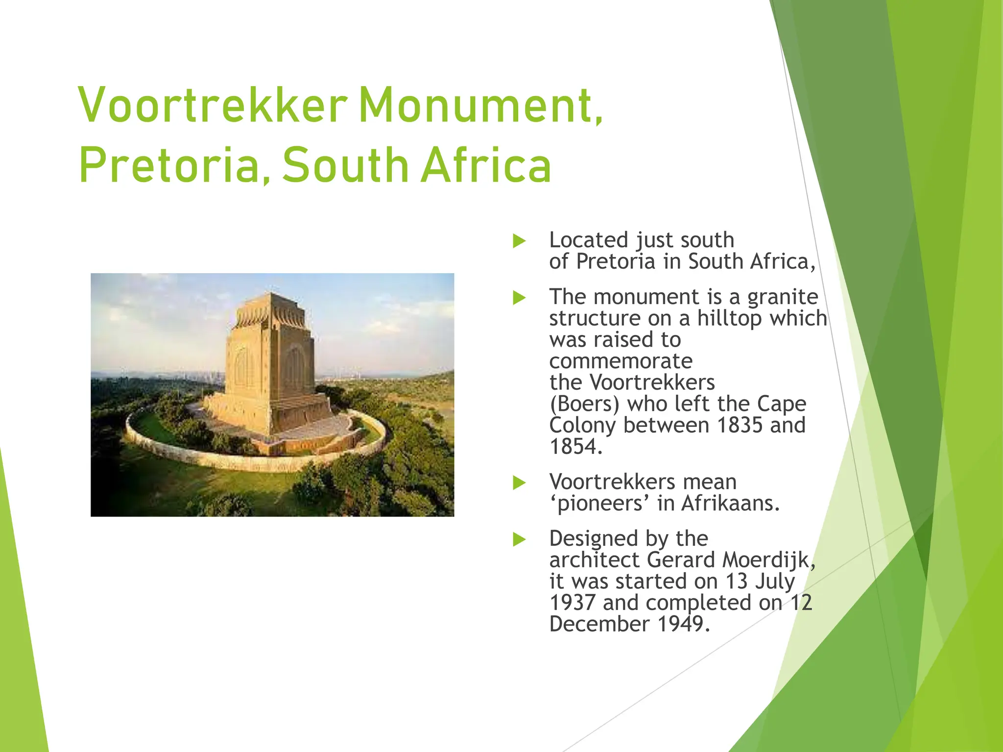 LANDMARKS AND MONUMENTS IN AFRICA (some landmarks in the continent of ...