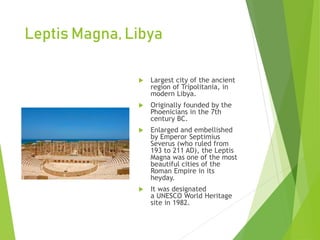 LANDMARKS AND MONUMENTS IN AFRICA (some landmarks in the continent of ...