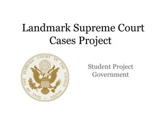 Landmark supreme court cases | PDF | Law
