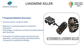 landmine avenger for avoiding Landmines(1).pptx | Robotics | Technology ...