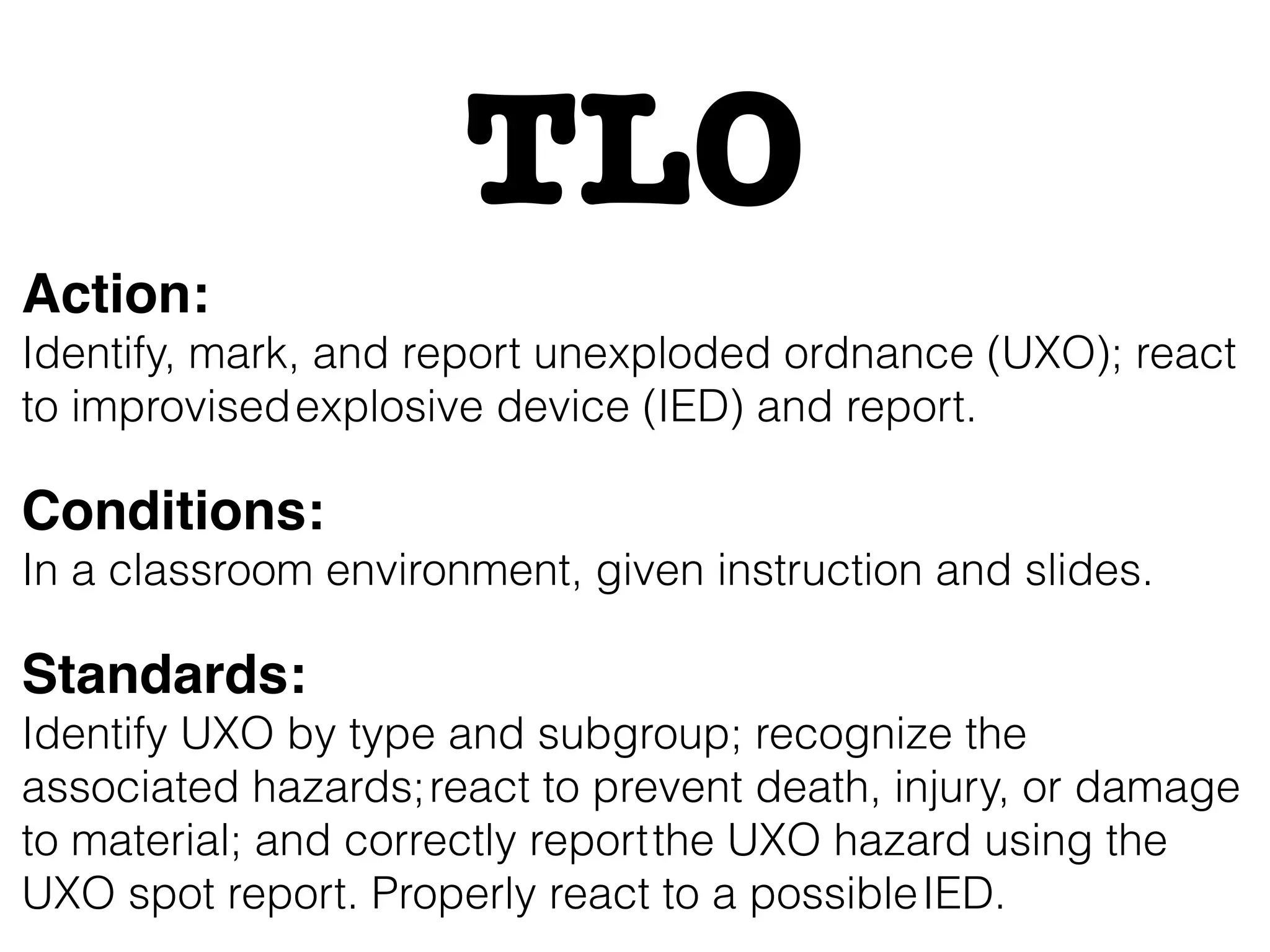 SSG Black Landmine/UXO defense class | PDF