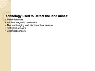 Landmine detection using impulse ground penetrating radar | PPTX
