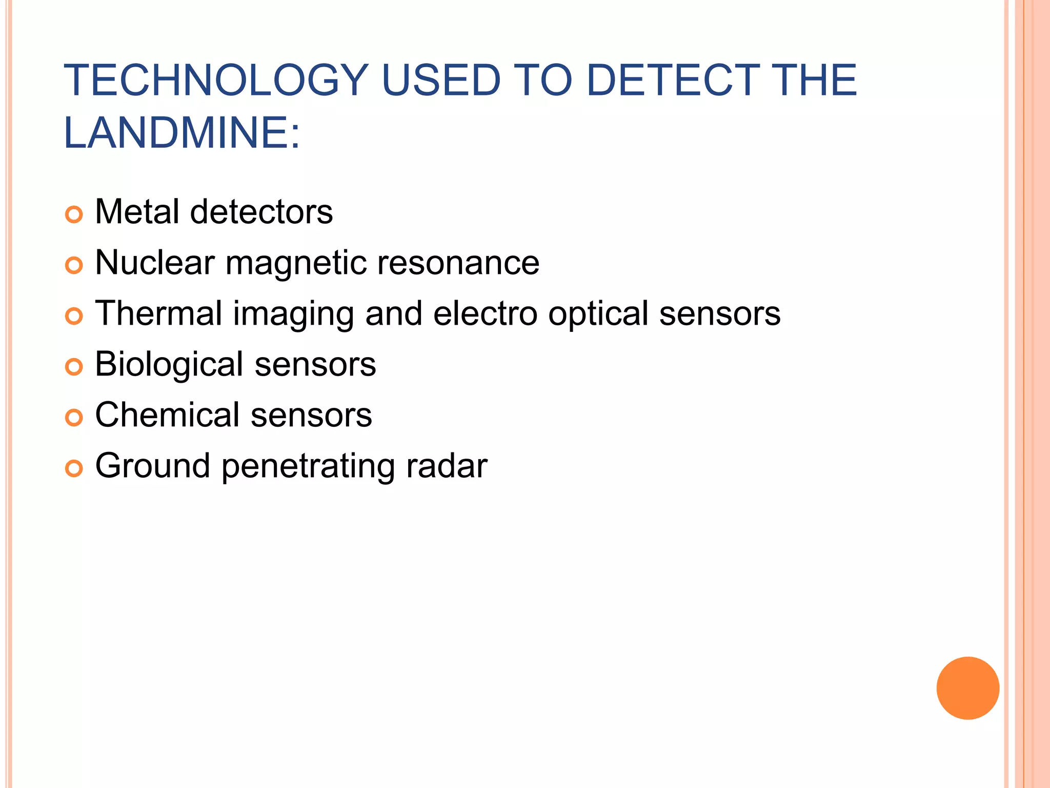 Land mine ppt | PPTX